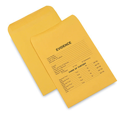 6" x 9" Kraft Paper Evidence Envelopes (28 lb.) – medtechforensics